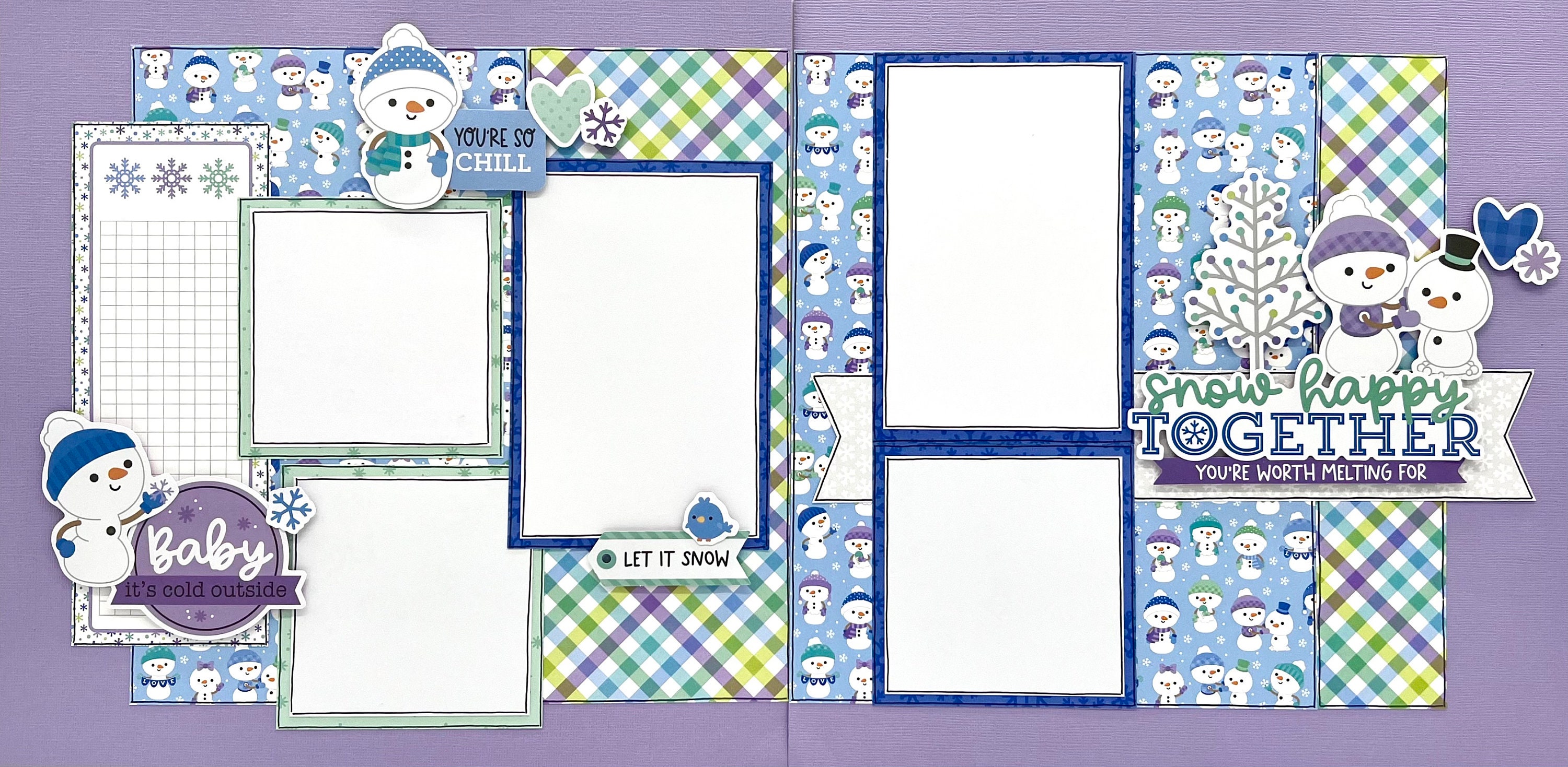 Snow Happy Together 12x12 Scrapbook Page Kit - Etsy