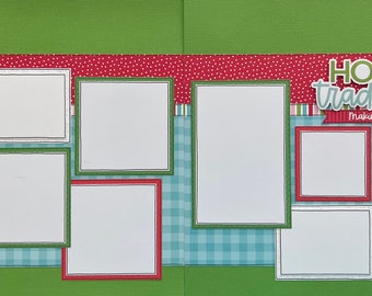 Holiday Memories 12x12 Scrapbook Page Layout Kit Precut - Etsy