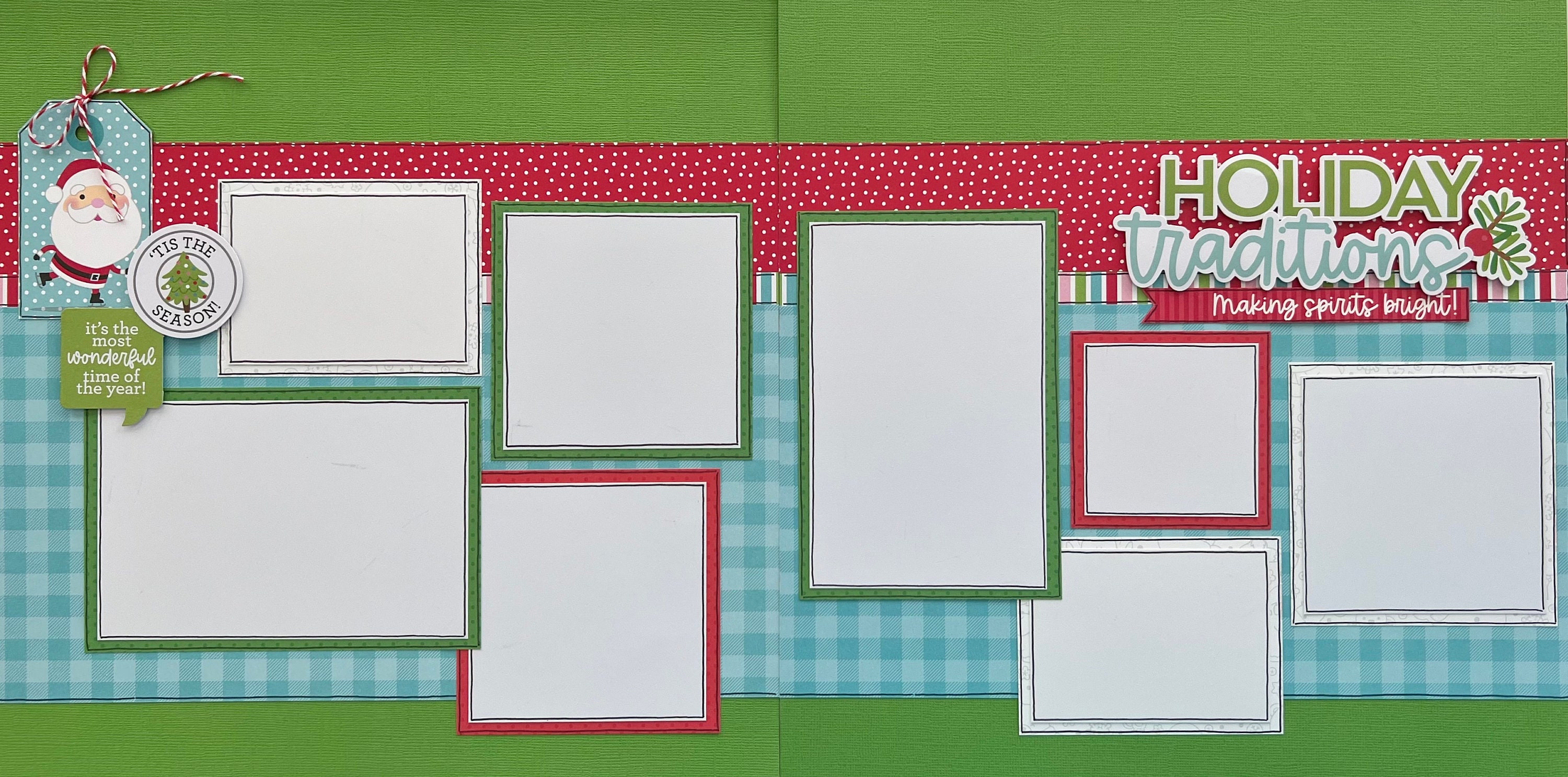 Holiday Traditions Scrapbook Page Kit Christmas Scrapbook Kit 2 Page ...