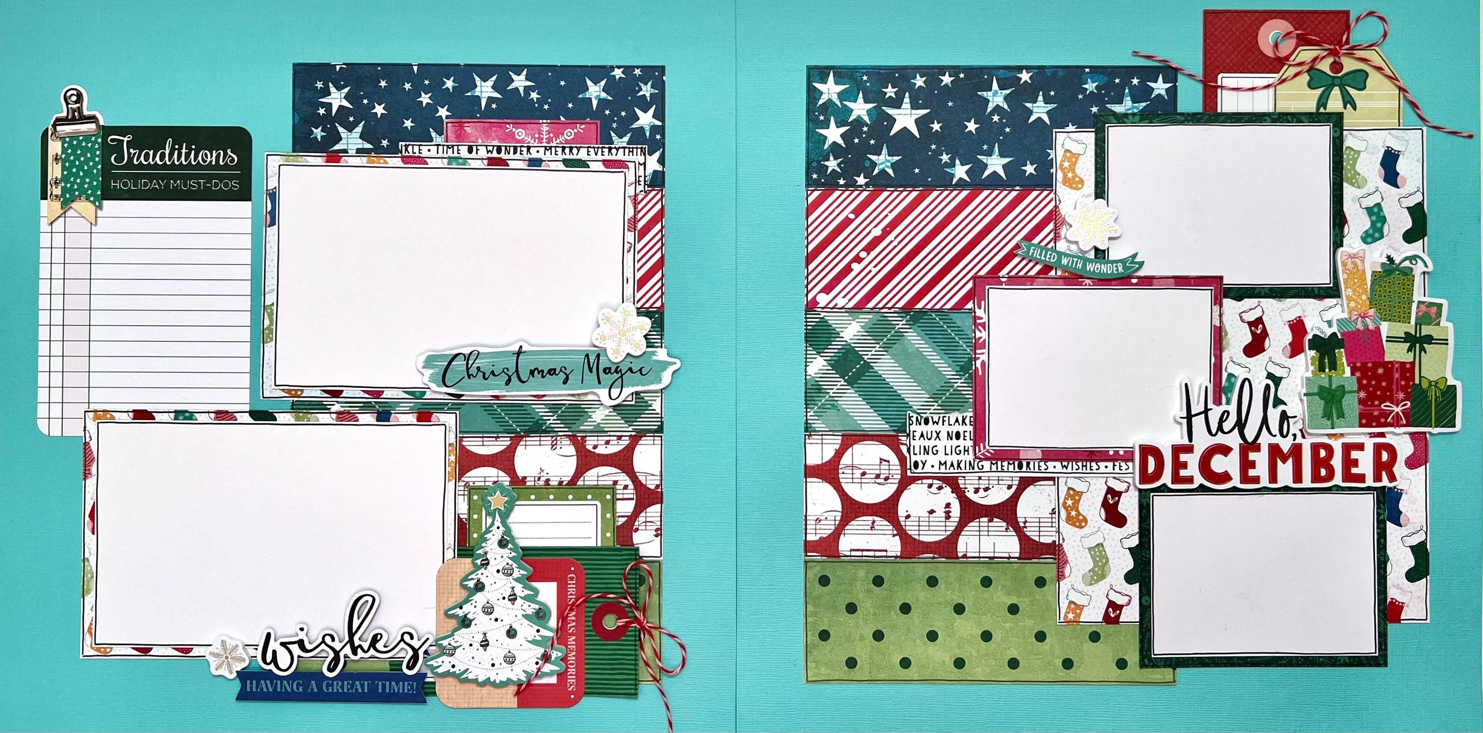 HS Page Kit Club Overstock FOUR 12x12 Scrapbook Pages Kit December 2023 ...