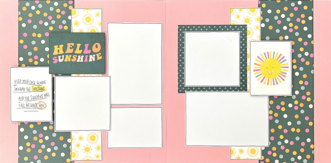 Hello Sunshine 12x12 Scrapbook Page Kit Quick & Easy Simple Stories ...