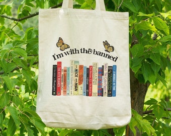 Retro 80s Banned Books Tote Bag, Freedom to Read Activism Totebag ...