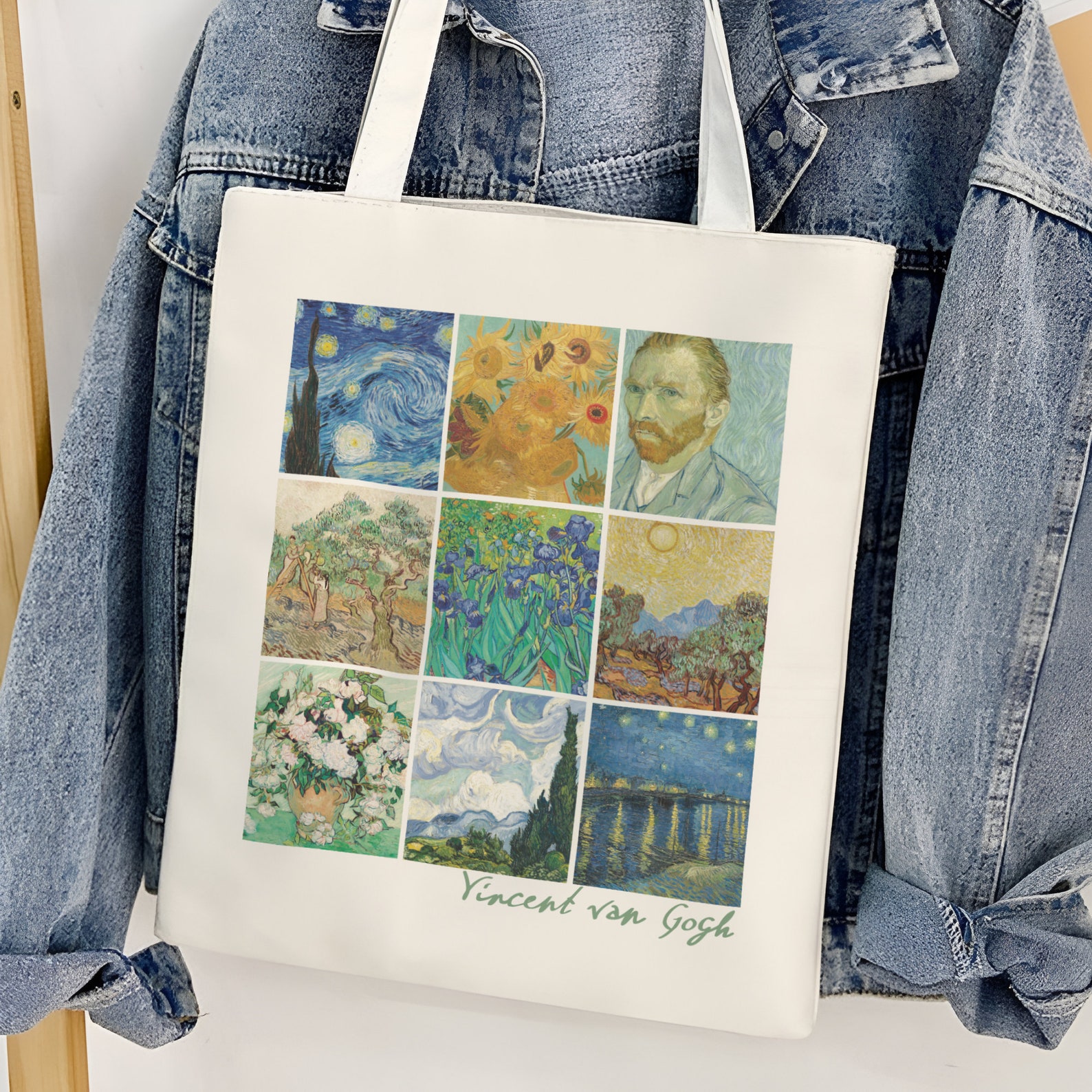 Van Gogh Collage Bag - 100% Cotton Canvas Tote Bag - Etsy