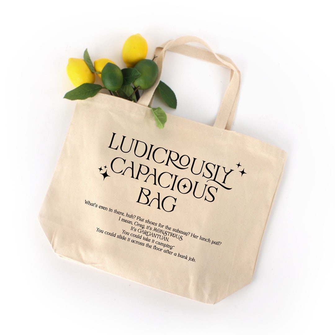 Ludicrously Capacious Bag Oversized Canvas Tote Bag Succession Gift Two ...