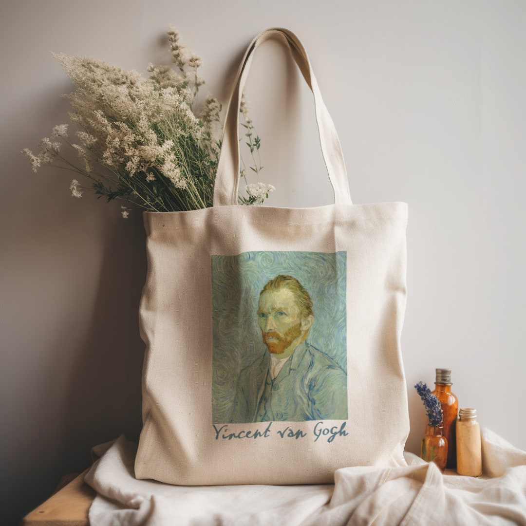 Van Gogh Tote Bag | "self Portrait" | Cotton Canvas Tote Shopping Bag ...