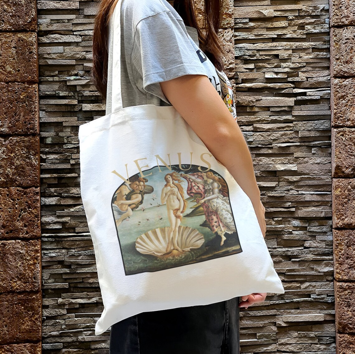 The Birth of Venus Cotton Canvas Tote Bag | Renaissance Painting ...