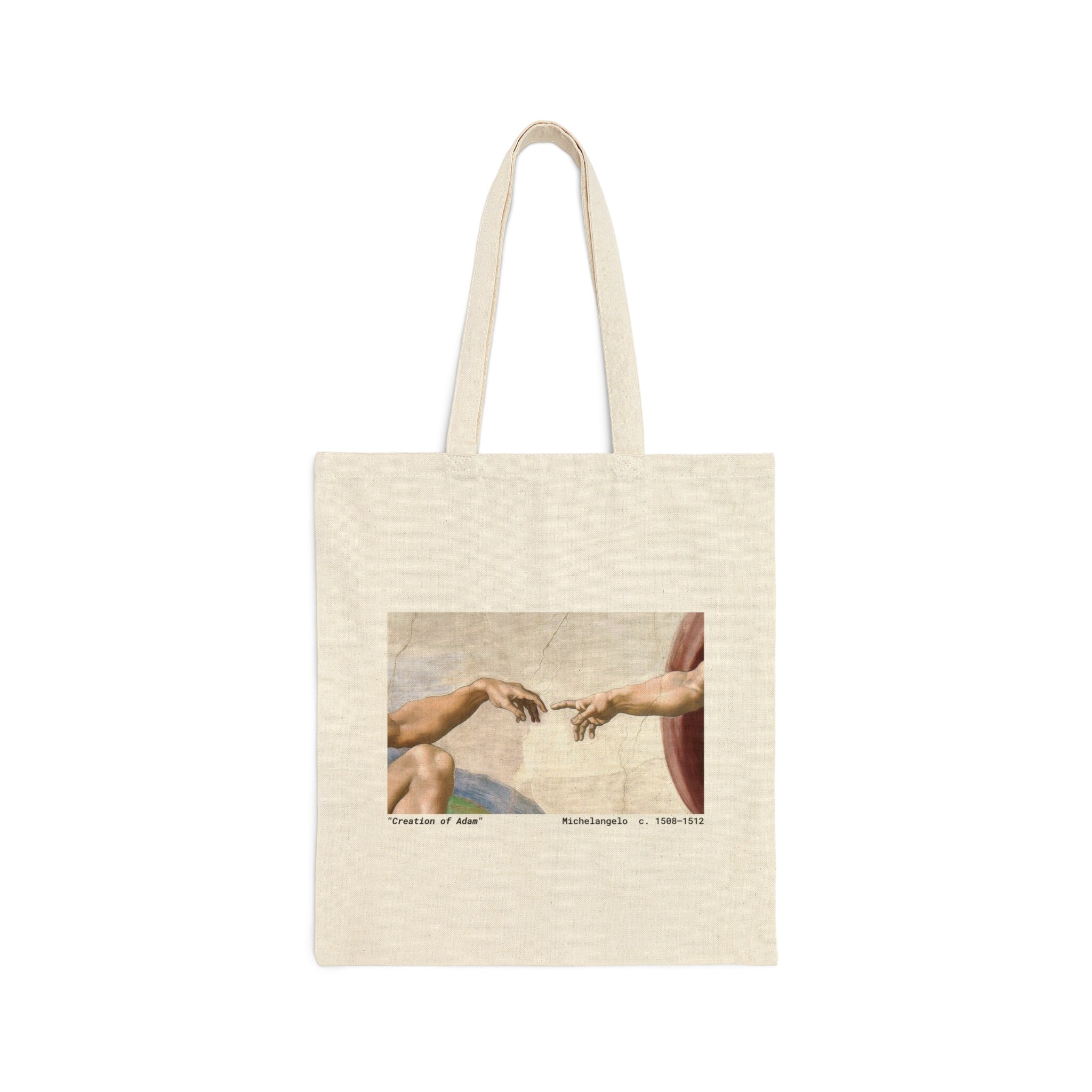 The Creation of Adam Cotton Canvas Tote Bag | Michelangelo ...