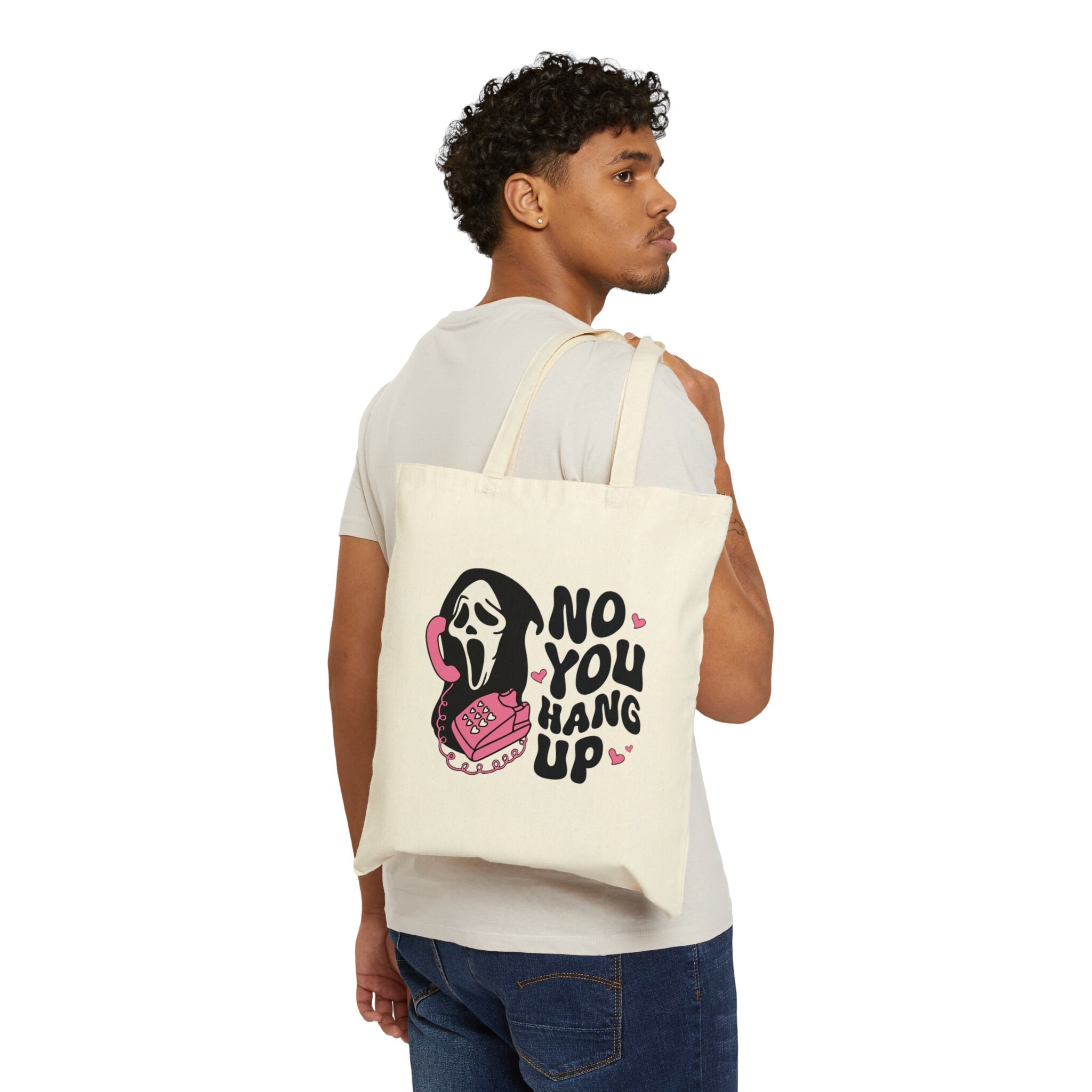 No You Hang up Canvas Tote Bag Horror Movie Tote Bag - Etsy