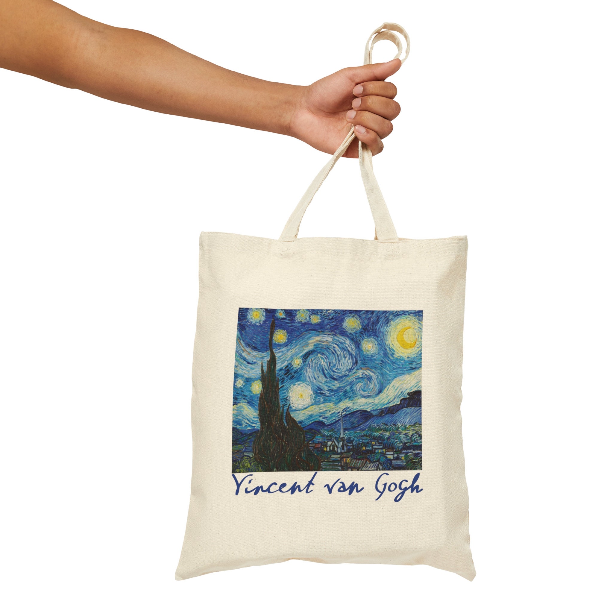 Van Gogh Tote Bag | "starry Night" | Cotton Canvas Shopping Bag - Etsy