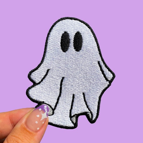 Cute Ghost Iron-on Patch Embroidered Patch Ghost Patch | Etsy