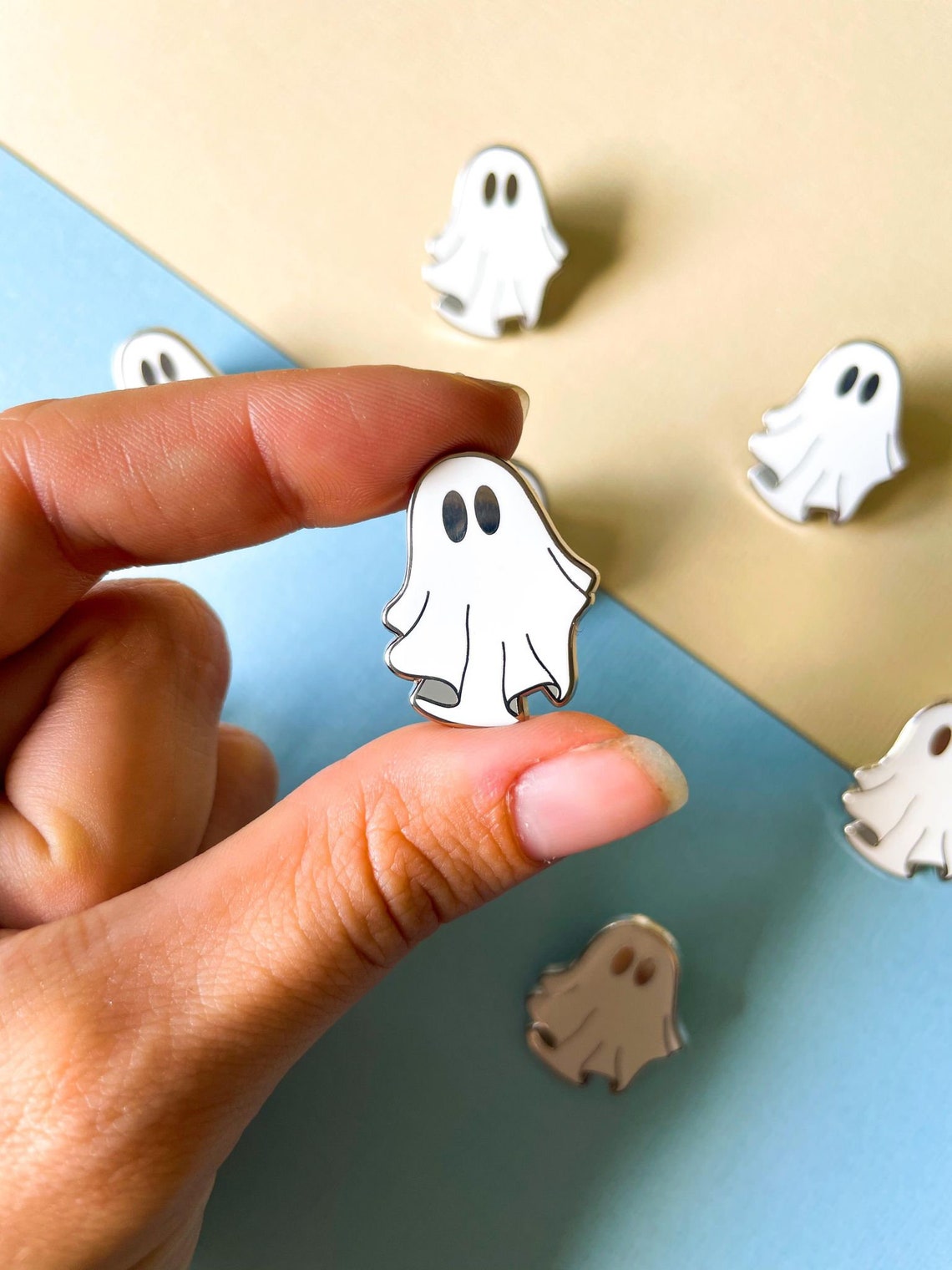 Cute Ghost Pin Ghost Enamel Pin Hard Enamel Pin Spooky - Etsy