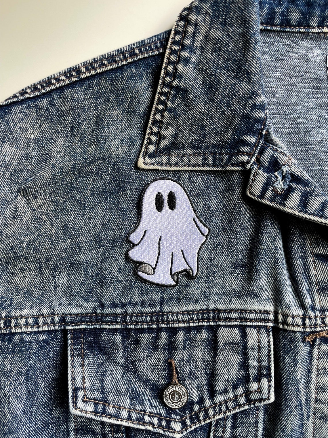 Cute Ghost Iron-on Patch Embroidered Patch Ghost Patch | Etsy