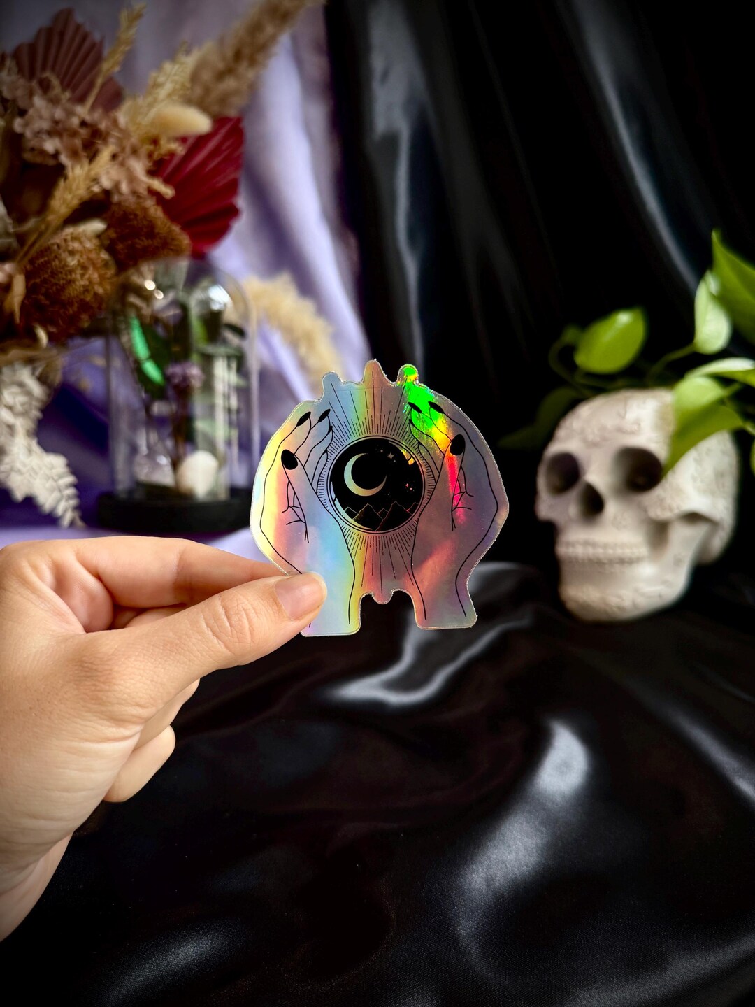 Crystal Ball Sticker, Holographic Sticker, Witch Sticker, Celestial ...