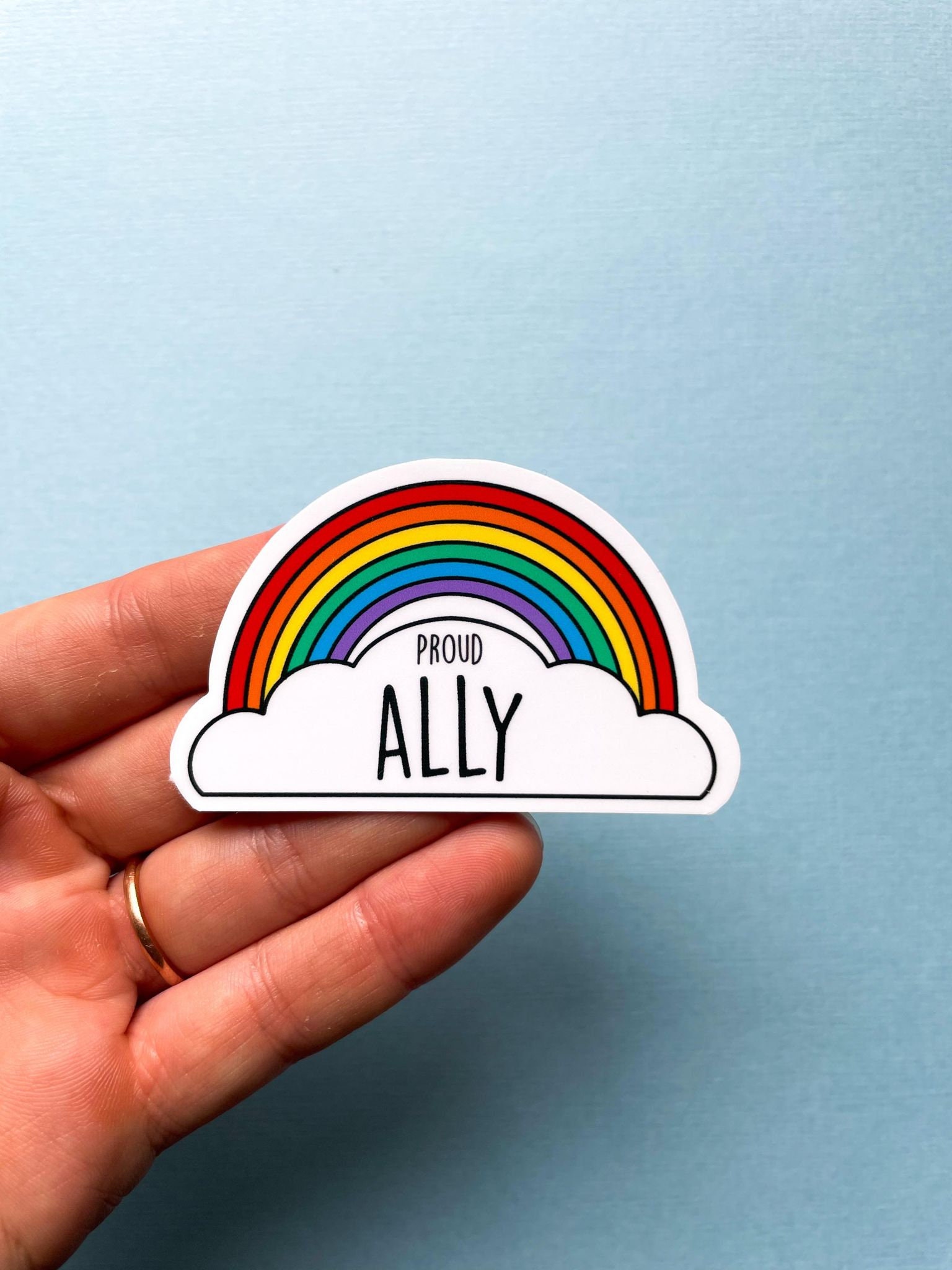 Proud Ally Sticker LGBT Sticker Pride Rainbow Sticker - Etsy