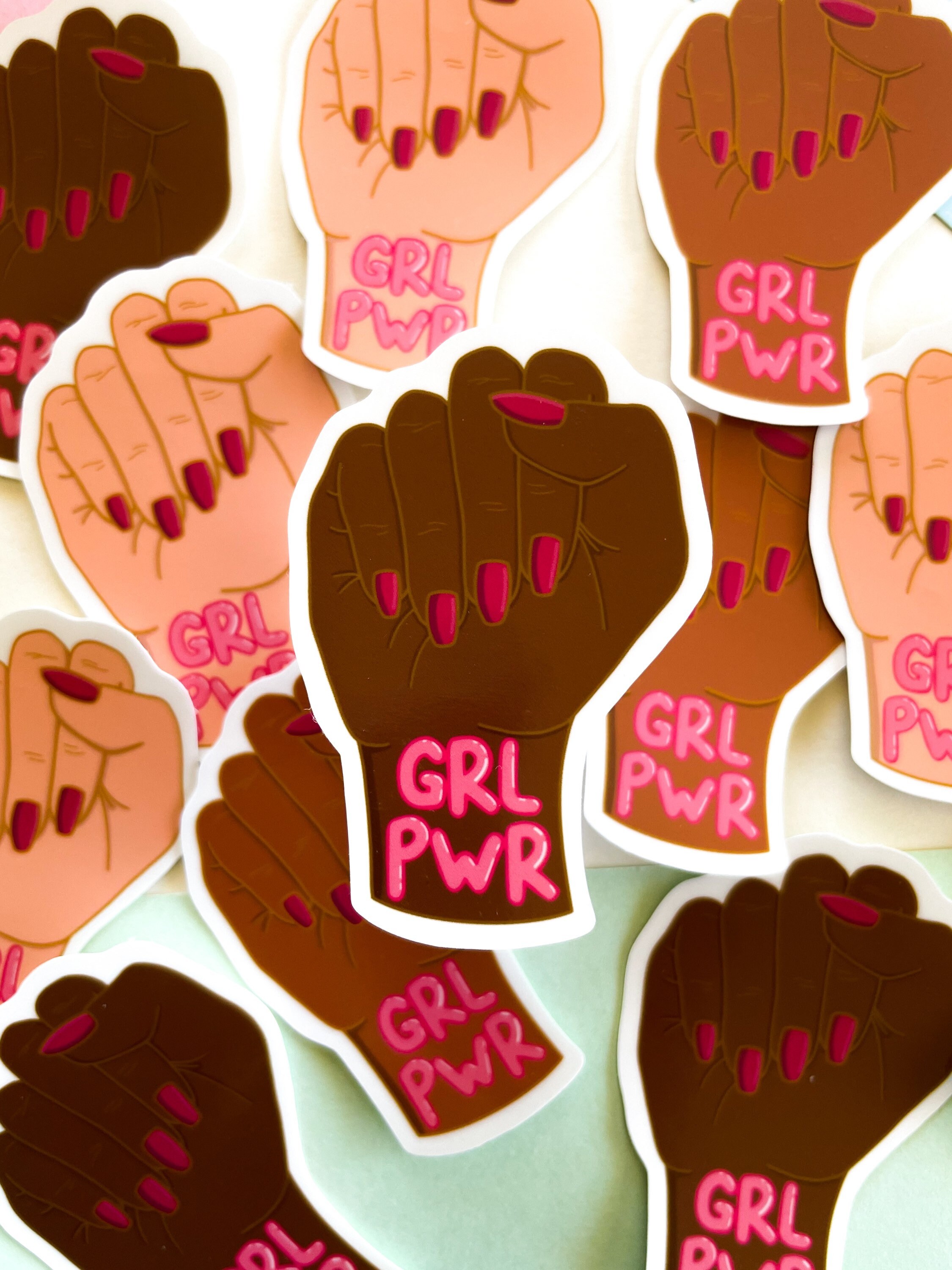 Girl Power Sticker Female Empowerment Sticker Inclusivity - Etsy