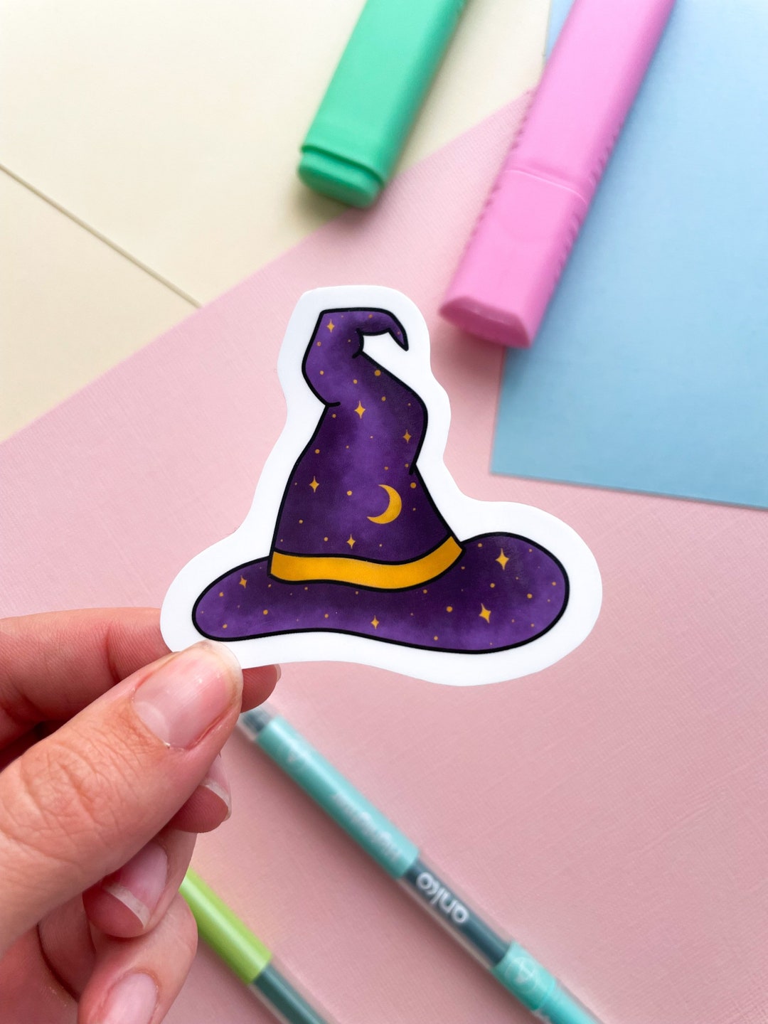 Witch Hat Stickers Halloween Sticker Witchy Stickers Laptop - Etsy ...