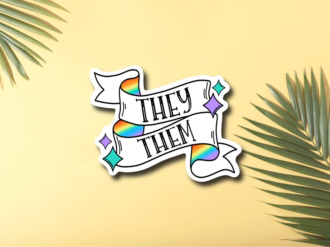 Pronoun Stickers, LGBT Stickers, Inclusivity, Equality Stickers, They ...