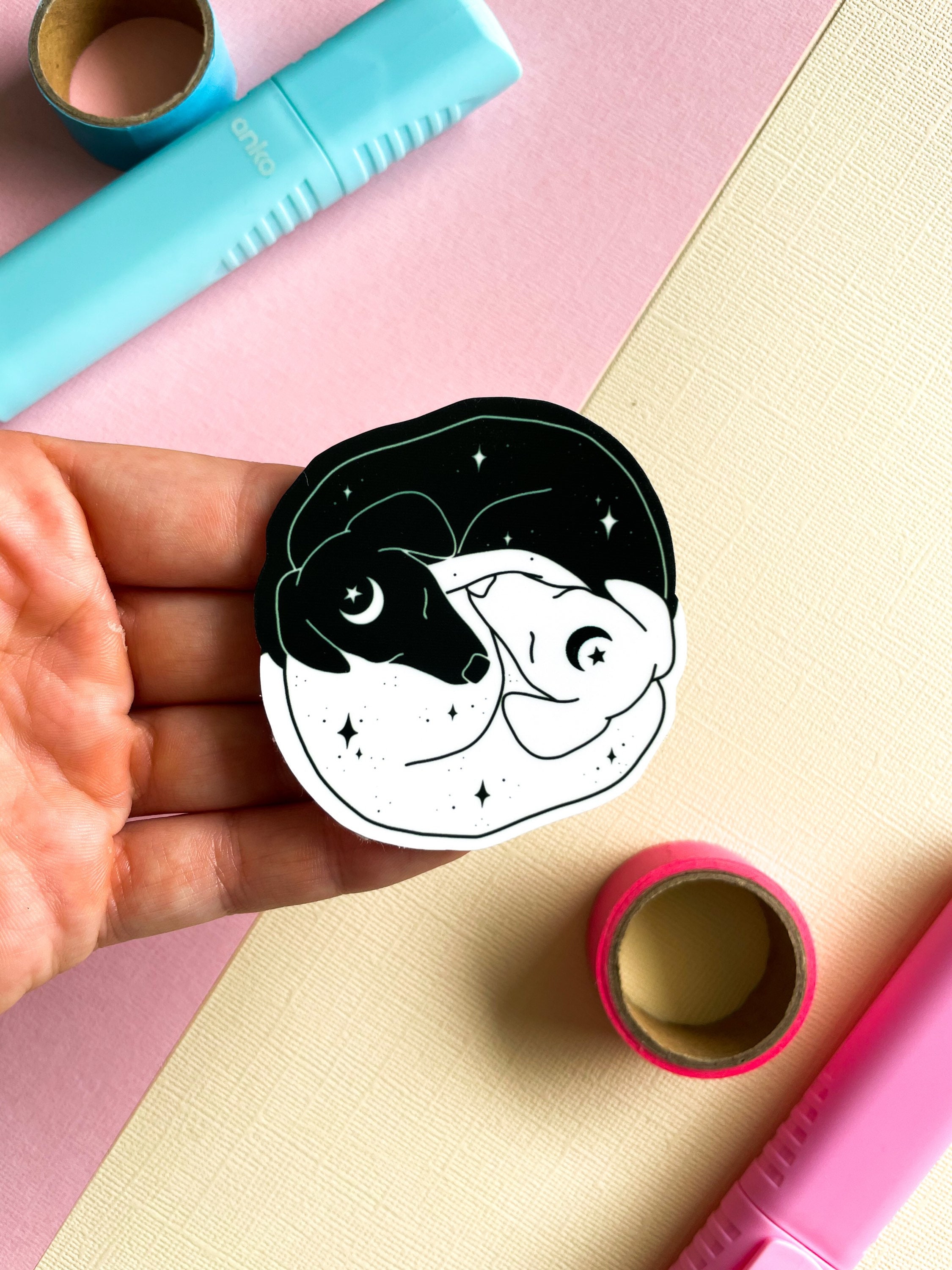 Cute Dog Sticker Dog Sticker Yin and Yang Sticker Dog - Etsy Australia