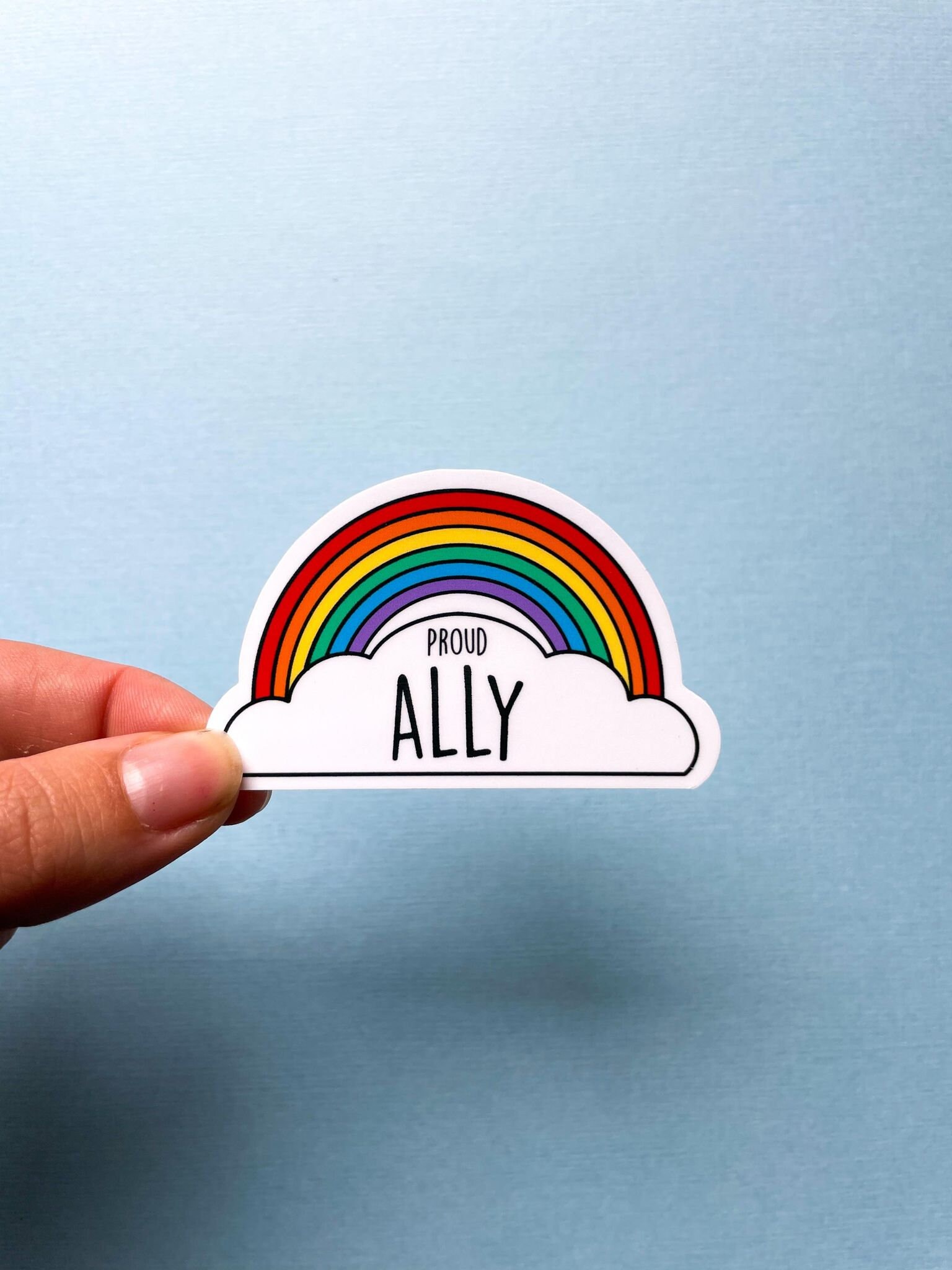 Proud Ally Sticker LGBT Sticker Pride Rainbow Sticker - Etsy UK