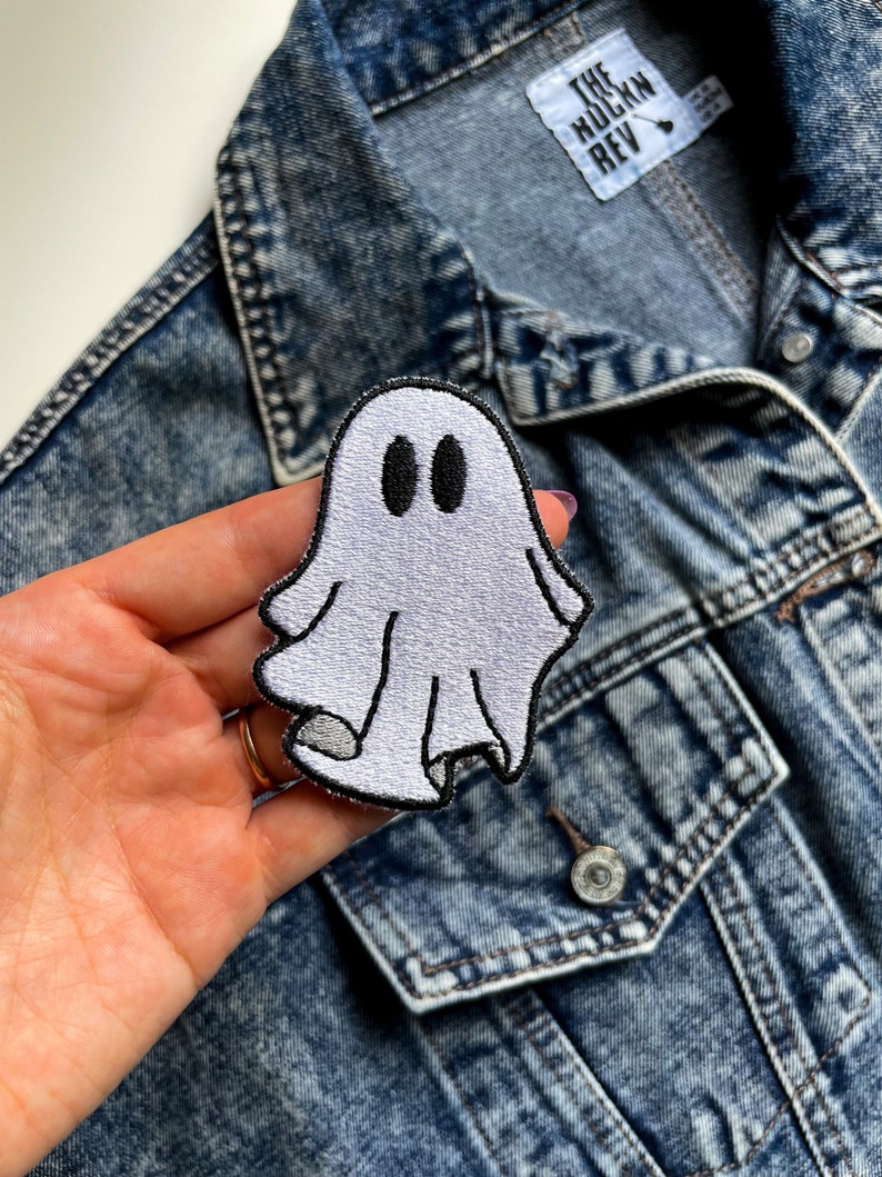 Cute Ghost Iron-on Patch Embroidered Patch Ghost Patch | Etsy