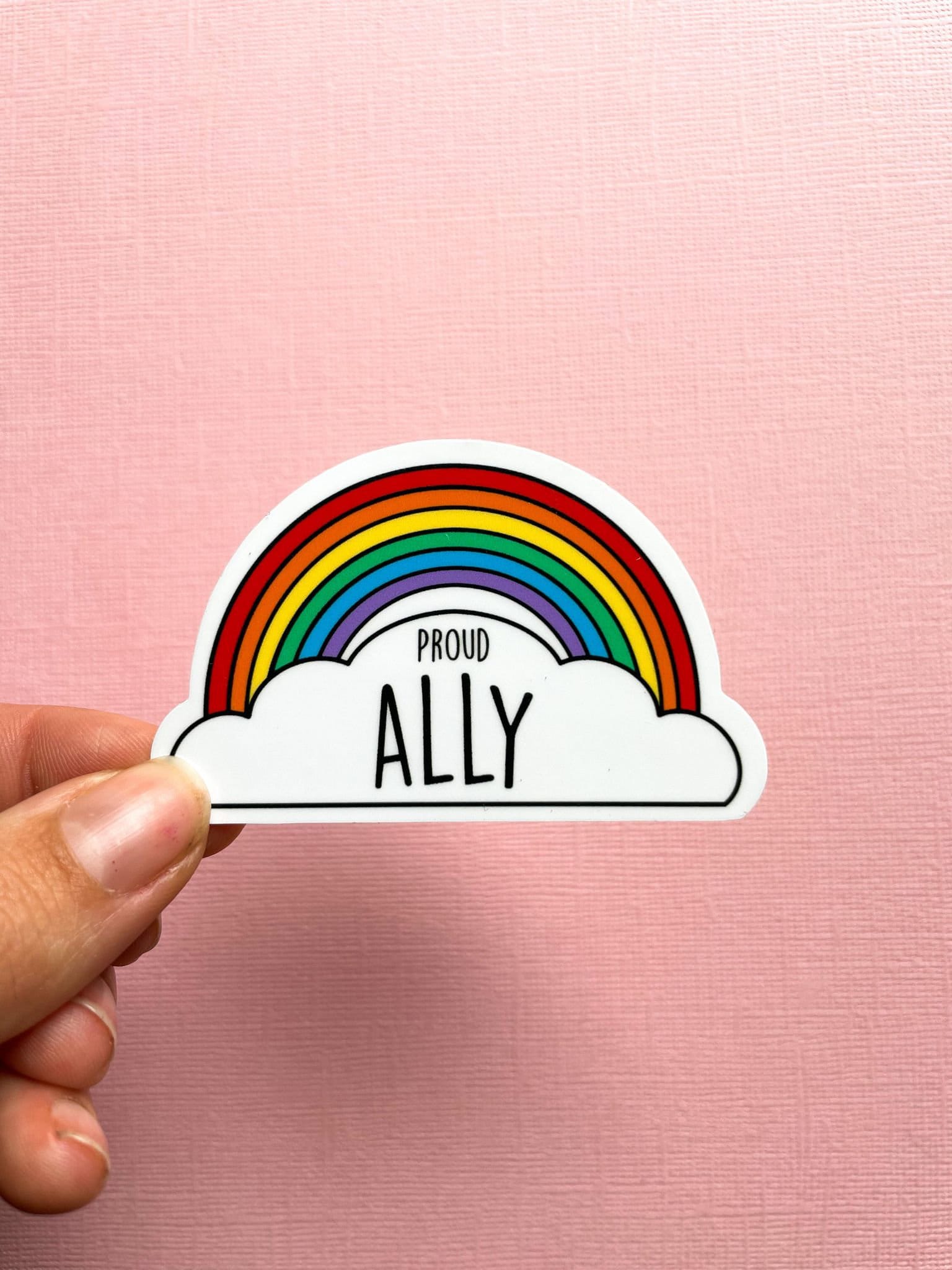 Proud Ally Sticker LGBT Sticker Pride Rainbow Sticker - Etsy UK