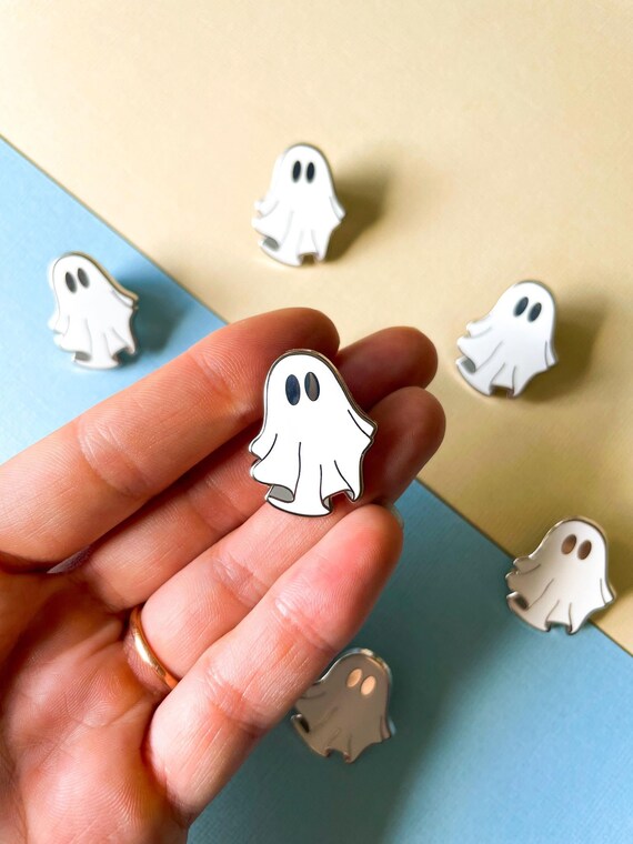Cute Ghost Pin Ghost Enamel Pin Hard Enamel Pin Spooky - Etsy