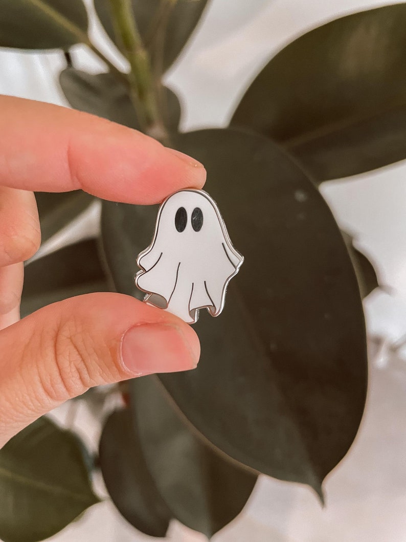 Cute Ghost Pin Ghost Enamel Pin Hard Enamel Pin Spooky - Etsy