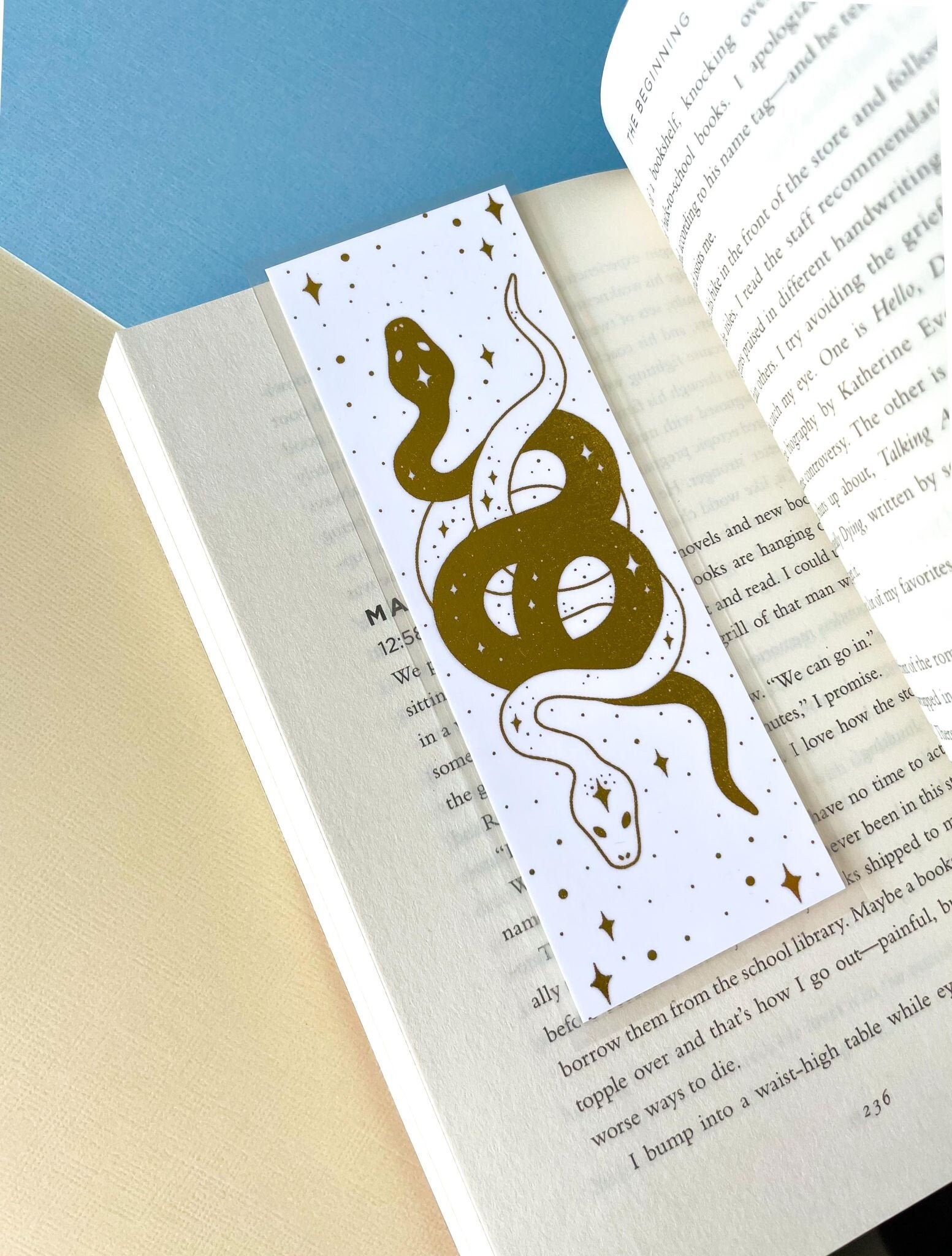 Snake Bookmark Yin and Yang Snakes Bookmark Bookworm - Etsy Denmark