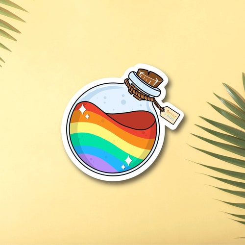 Pride Potion Sticker Gay Pride Sticker Lgbtq Inclusive Etsy