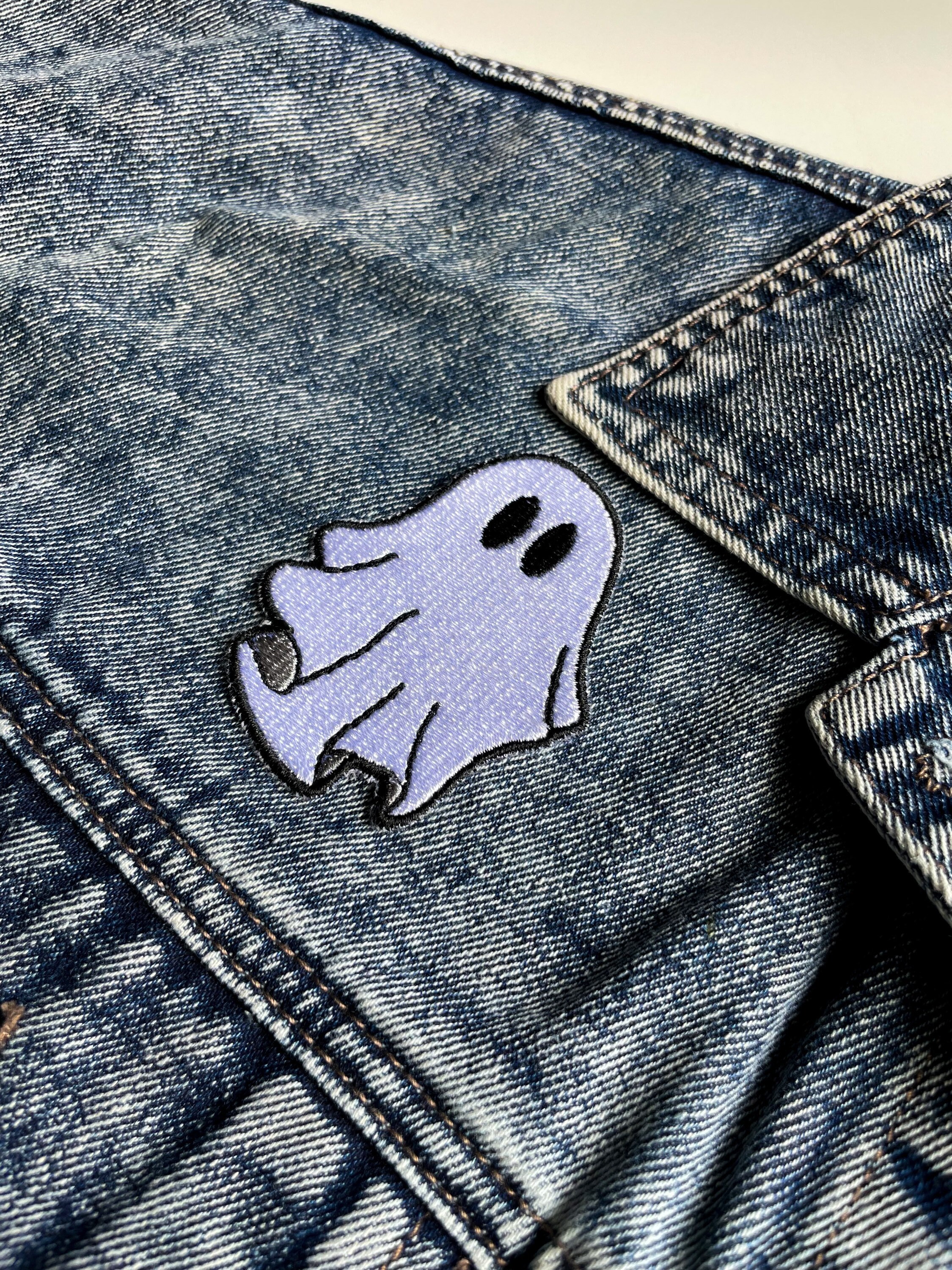 Cute Ghost Iron-on Patch Embroidered Patch Ghost Patch | Etsy