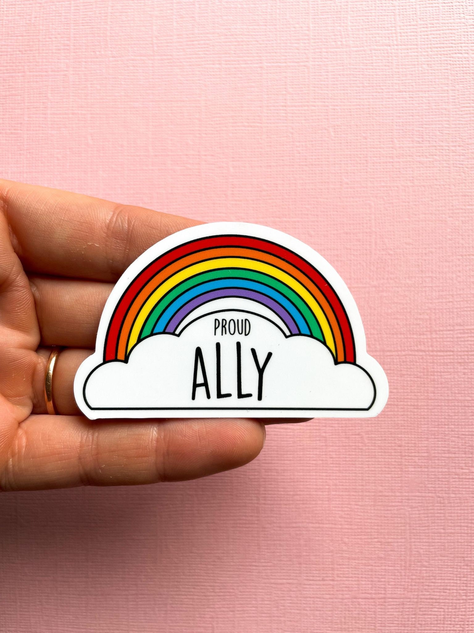 Proud Ally Sticker LGBT Sticker Pride Rainbow Sticker - Etsy