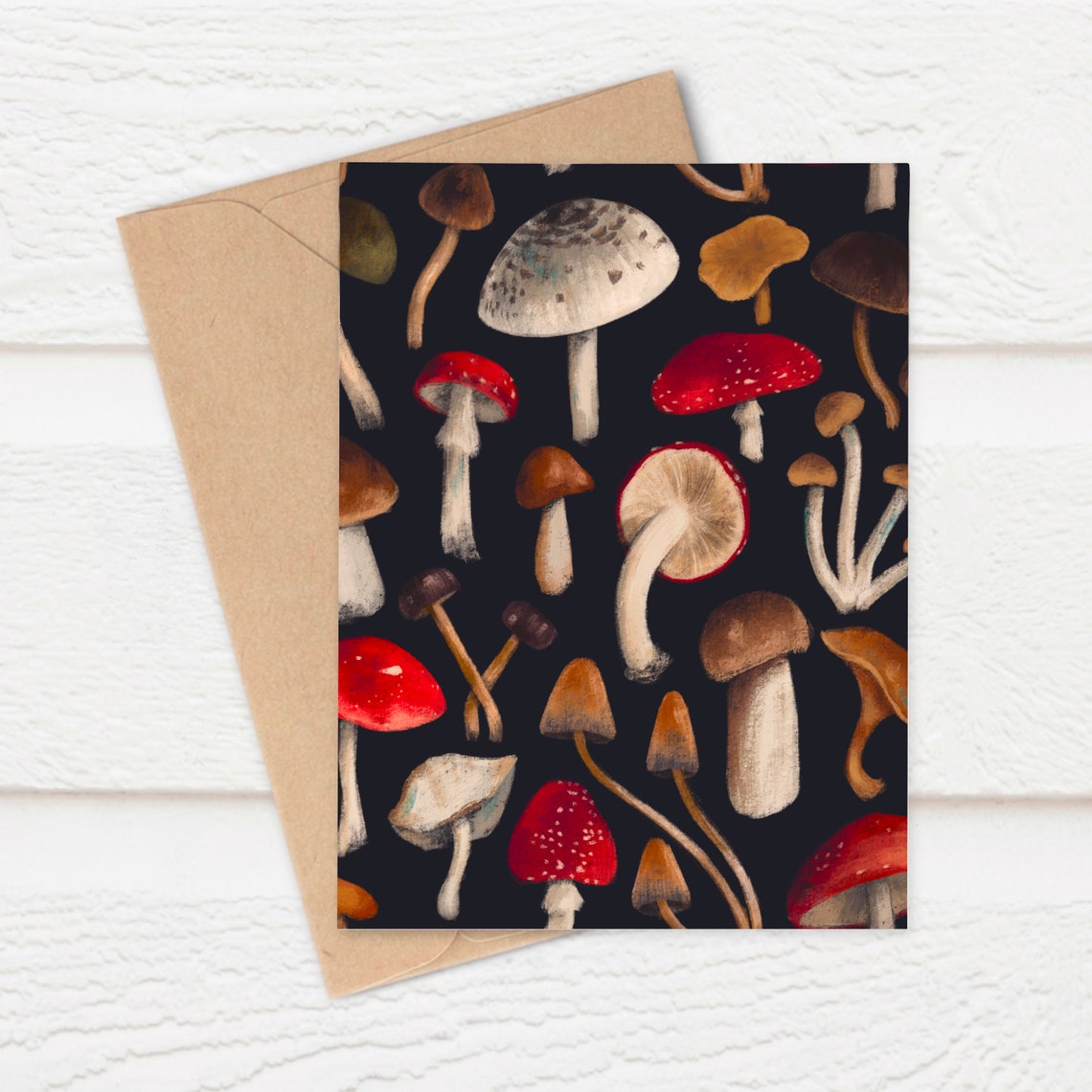 Mushroom Greeting Card Cottagecore mushroom Art All Occasion | Etsy