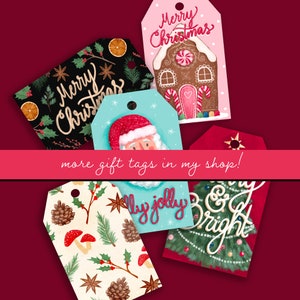 Printable Gingerbread House Tags, Pink Gingerbread House Christmas Tags ...