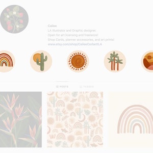 Instagram Story Highlight, Boho Highlight Covers, Desert Boho Summer ...