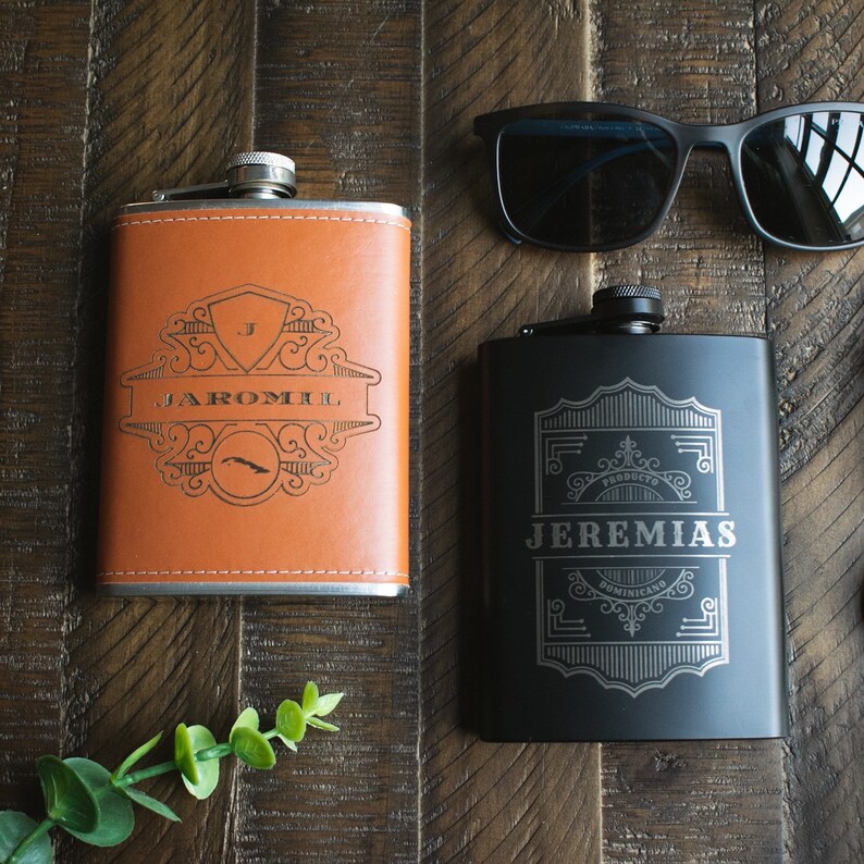 Personalized Leather Flaskcustom Flask Personalized - Etsy