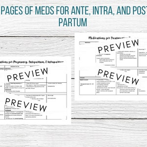 OB/ Labor and Delivery Nursing Pharmacology / Nursing Meds / Digital ...