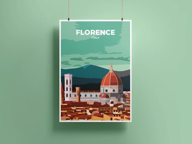 Florence Travel Poster Florence Italy Poster Wall Art Print for Home ...