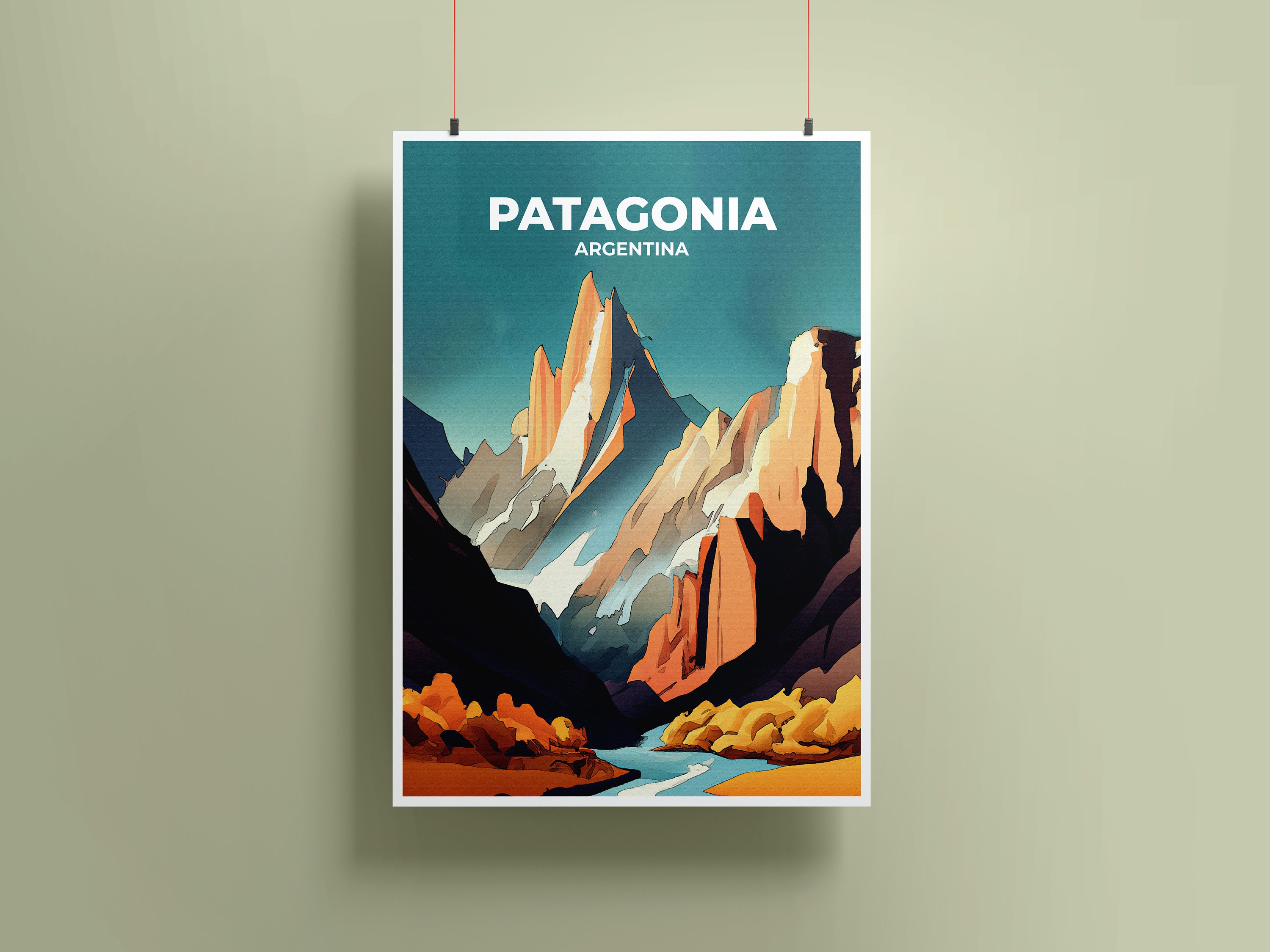 Patagonia Poster | Argentina | Wall Art Print for Home and Office Decor ...