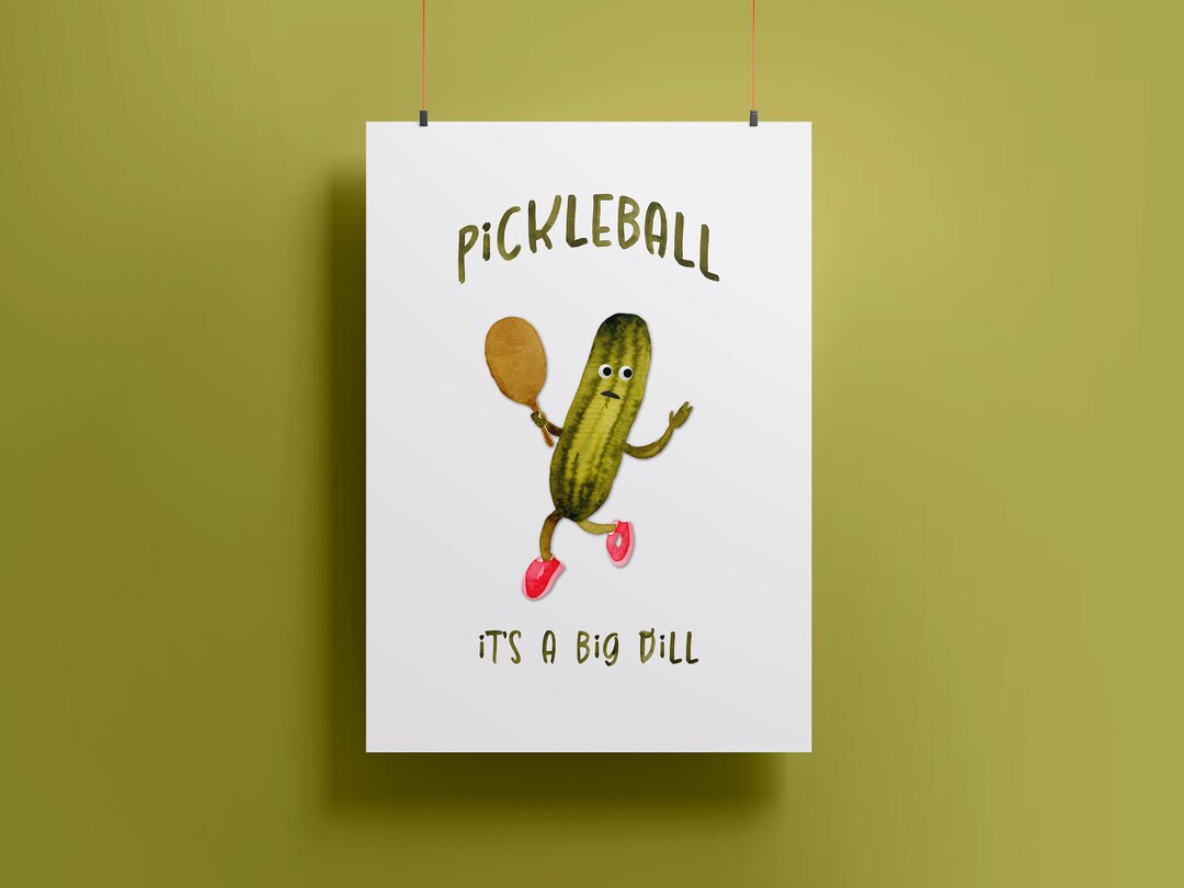 Pickleball Print Kitchen Decor Art Paddle Ball Poster - Etsy
