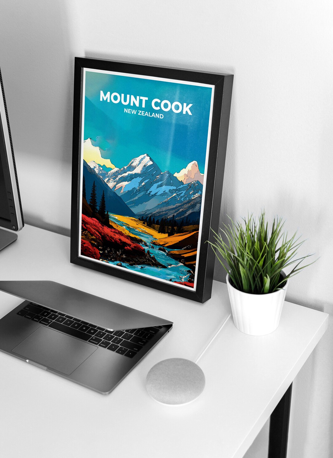Mount Cook Poster | New Zealand | Wall Art Print for Home and Office ...