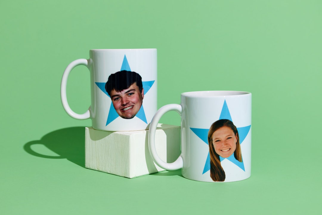 CUSTOM Star Face Mug!! With Your Face on It | Custom 11 Oz Coffee Mug ...