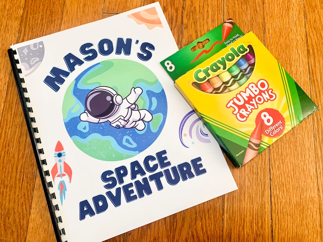 My Space Adventure - Personalized Coloring Book - Etsy