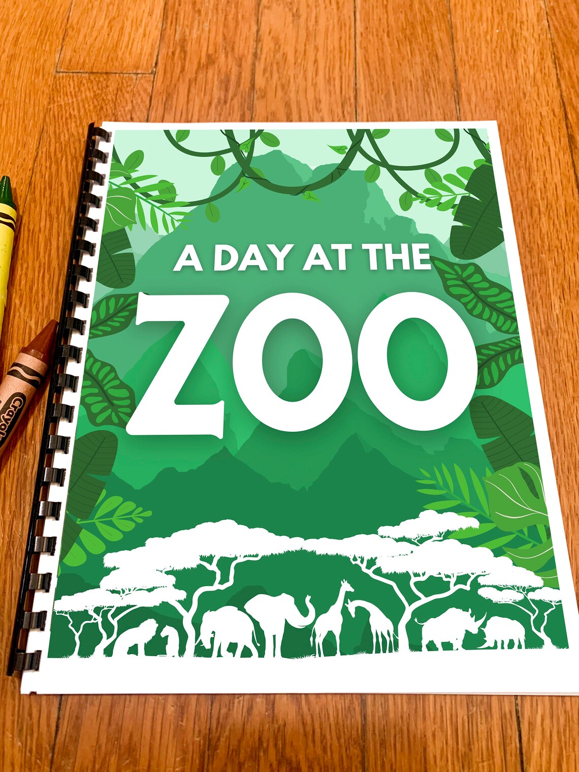 A Day at the Zoo Downloadable, Printable Coloring Book - Etsy