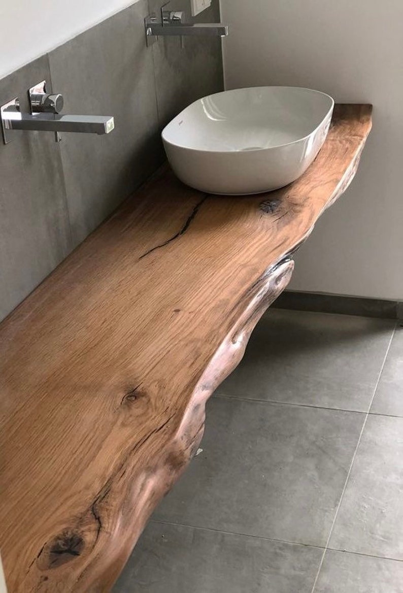 Live Edge Wood Basin Rustic Wash Stand Sink Unit Bathroom - Etsy
