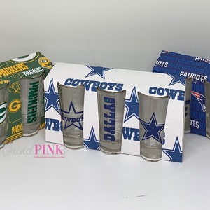 Shot Glass Set, Sports Fan Gift for Him, Custom Shot Glass, Football ...