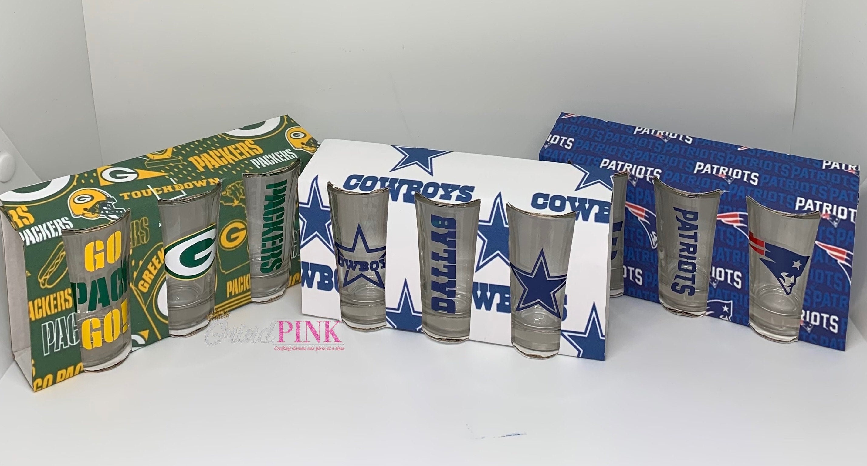 Shot Glass Set, Sports Fan Gift for Him, Custom Shot Glass, Football ...