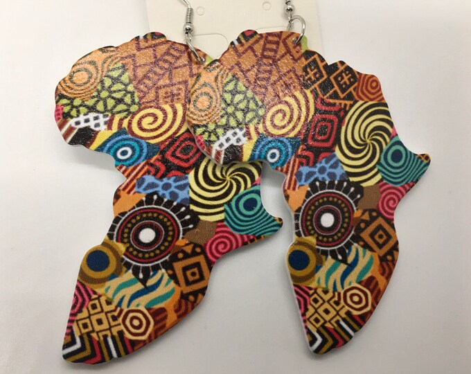 African Wood Earrings for Women/melanin Ethnic Queen Black Girl Magic ...