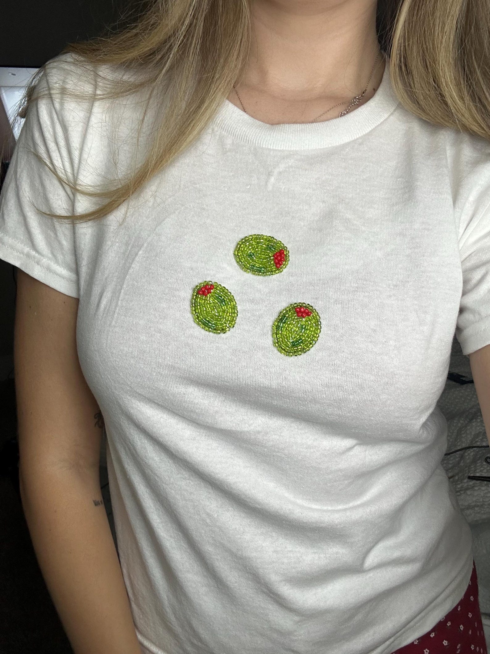 Beaded Olive Baby Tee - Etsy