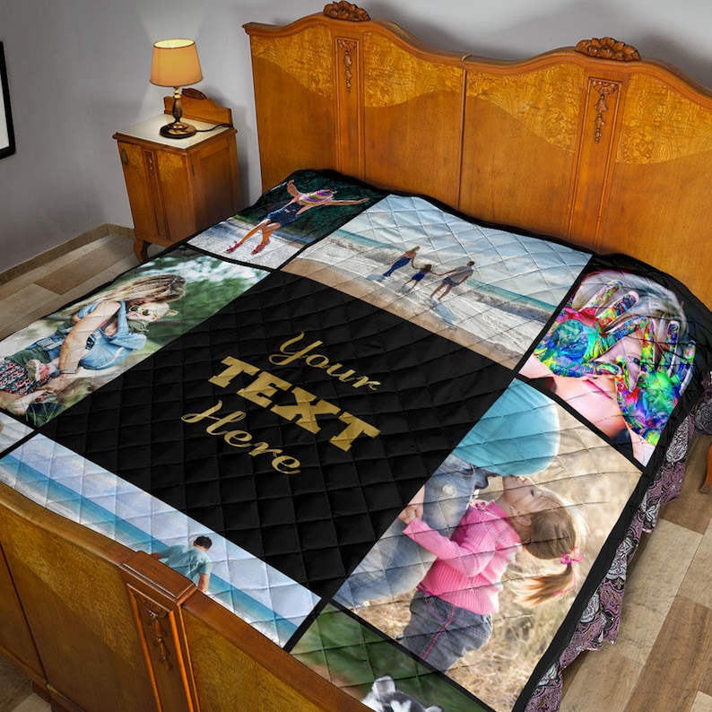 Custom Dog Photo Quilt | Personalized Puppy Blanket | Dog Mom Gift ...