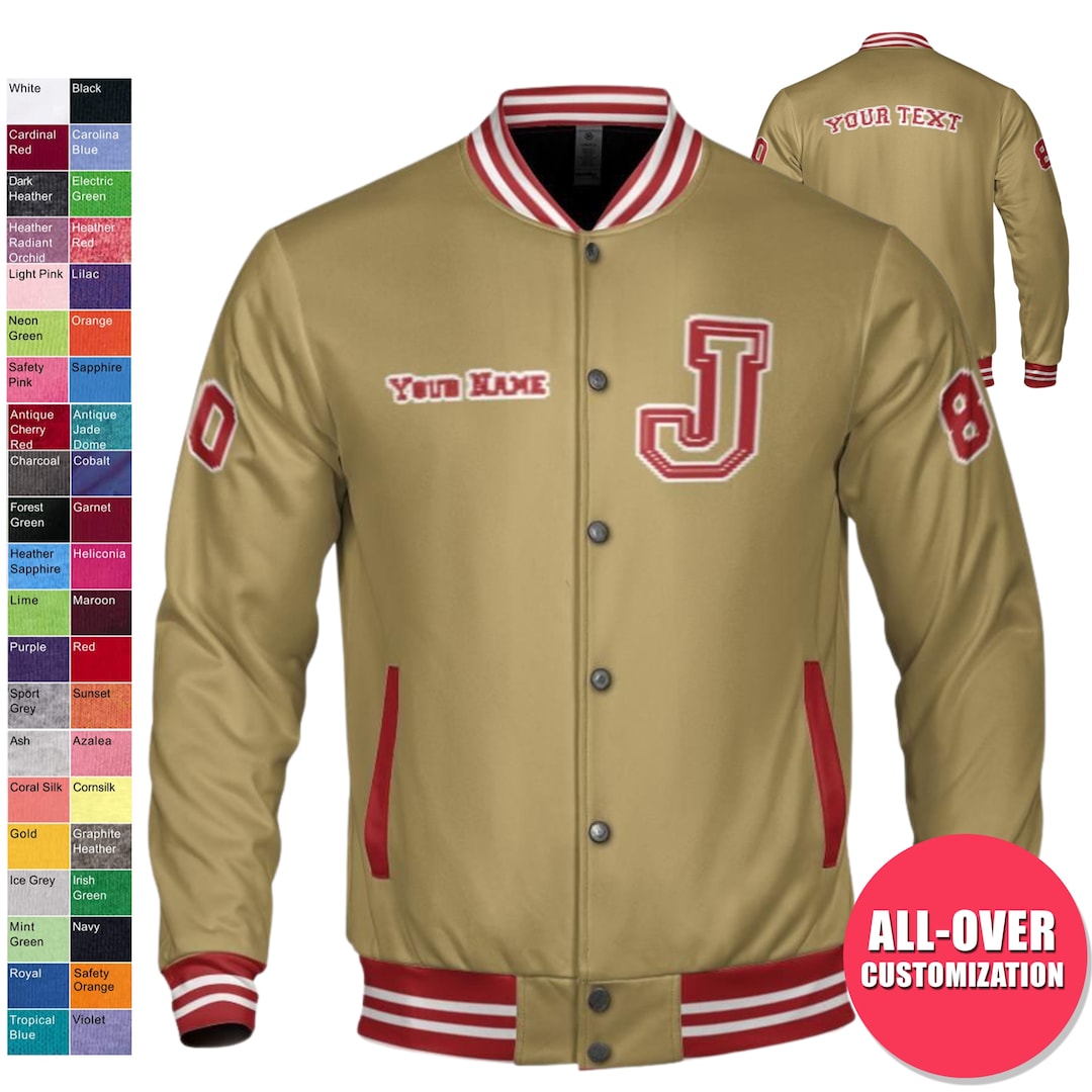 Custom San Francisco Varsity Jacket All-season Light Weight, Adult ...